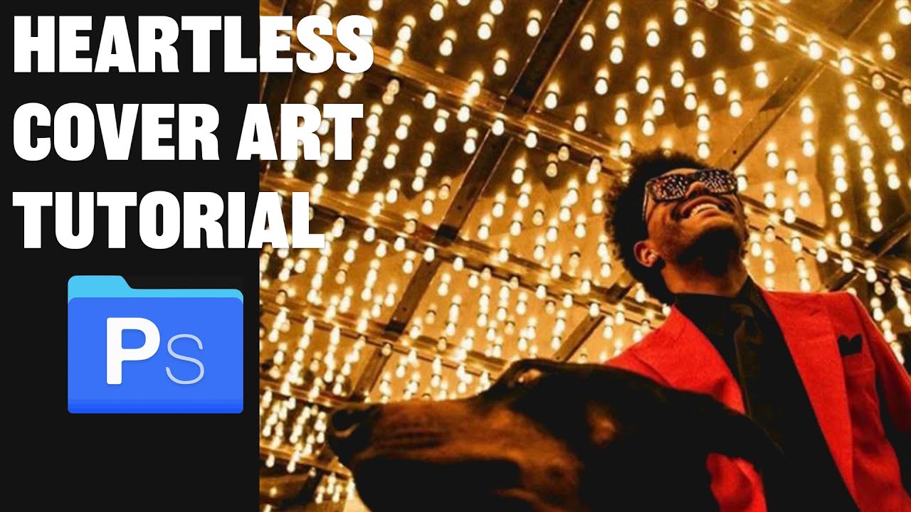 The Weeknd Heartless Cover Art (Tutorial) - YouTube