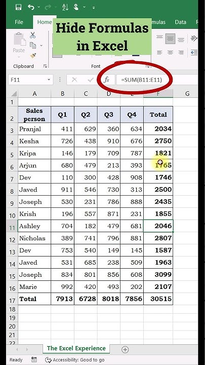 Hide Formulas In Excel Exceltech Excelformula Trending Shorts Youtube