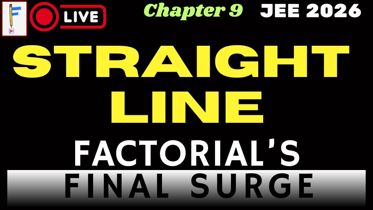 Straight Lines LIVE | From Basics to Advanced Problems | JEE Maths ...