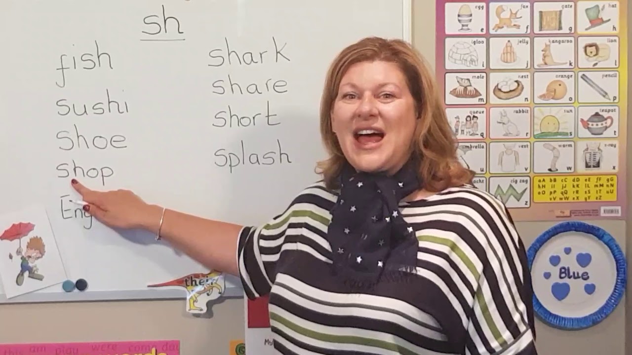 How to pronounce 'sh' sound. Consonant blended sounds. English for kids ...