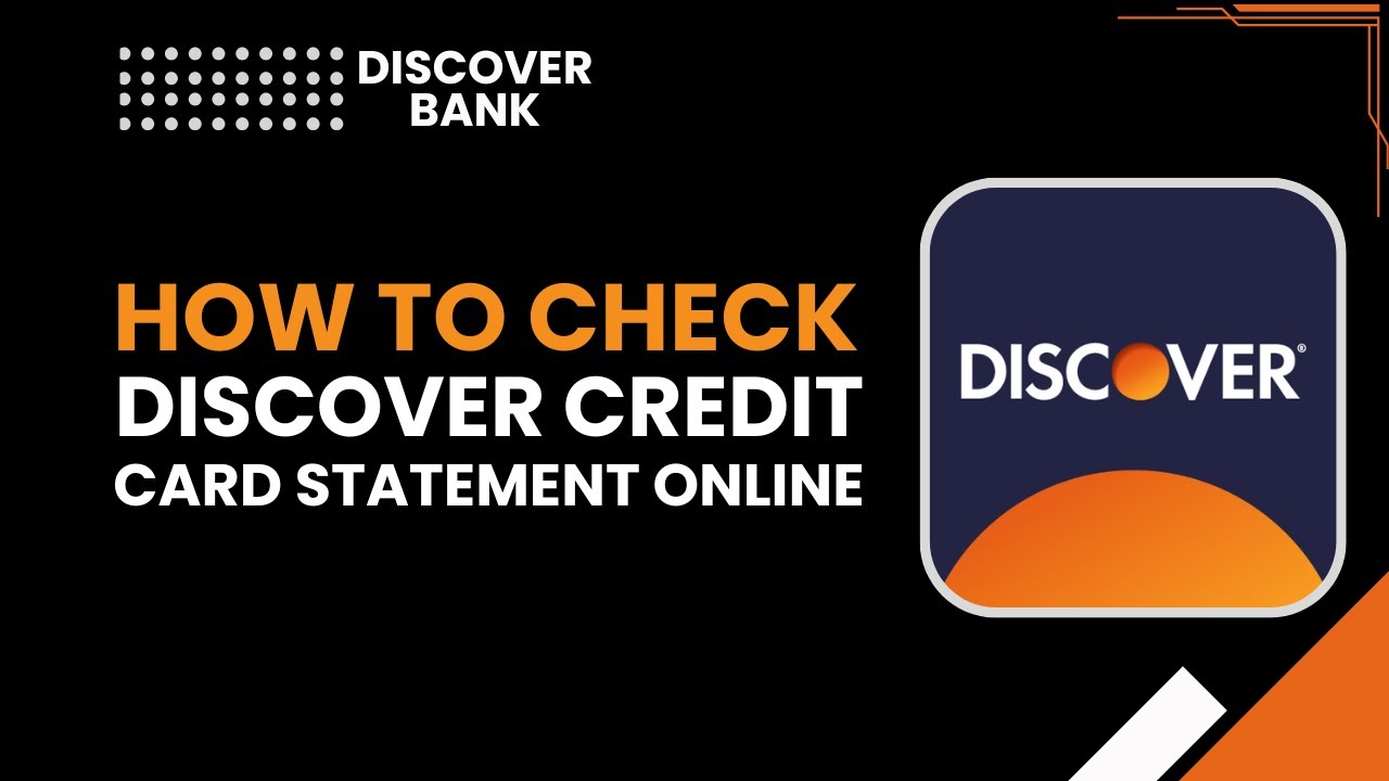 How to Check Discover Credit Card Statement Online (Step-by-Step) - YouTube