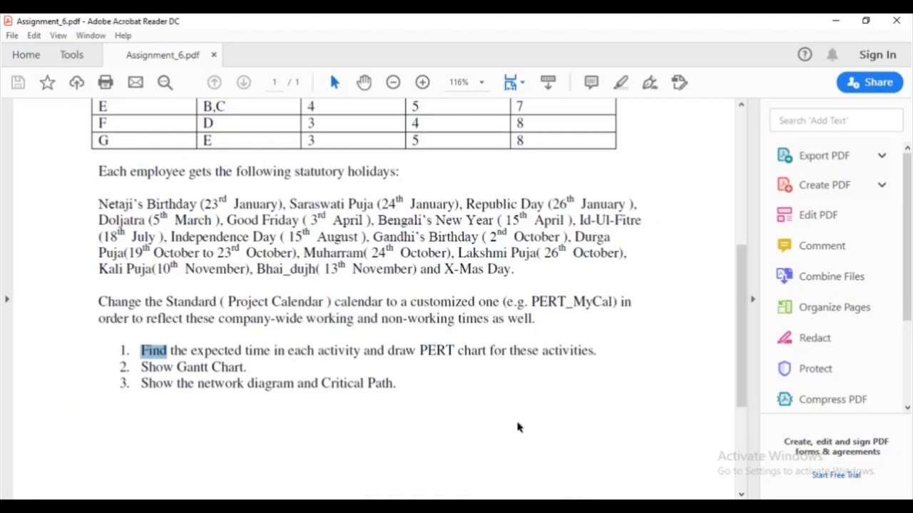 SOFTWARE PROJECT MANAGEMENT || PERT Analysis || HOW TO CALCULATE ...