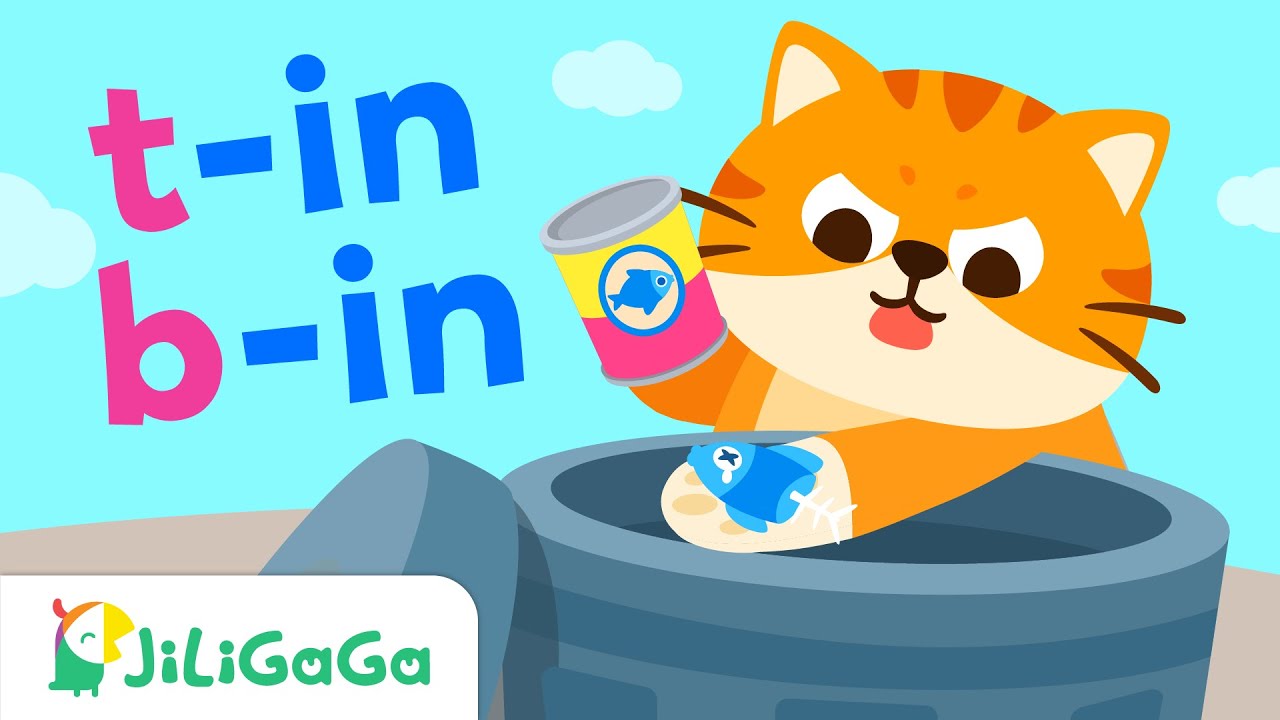 in | bin tin pin fin 🥫📌 🚮 🎶 | Fun with Phonics | Jiligaga - YouTube