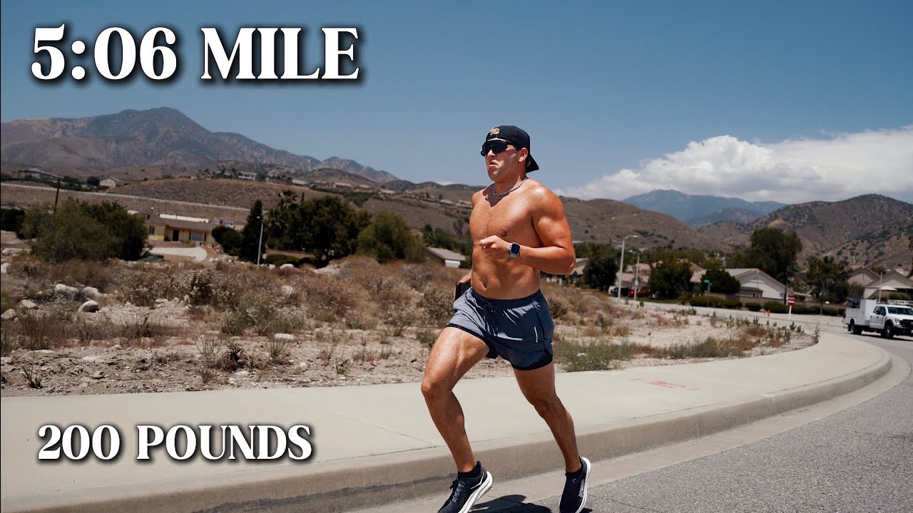 5:06 Mile at 200 Pounds (ZERO TRAINING) - YouTube