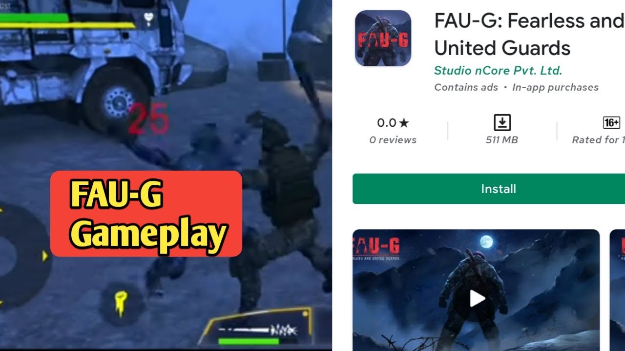 FAU-G Gameplay | FAU-G Game launch | Best game of 2021 | Indian game ...