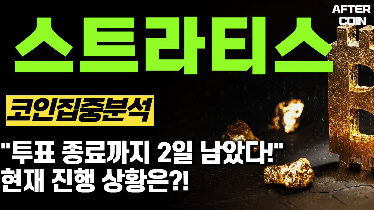 스트라티스 코인 투표 종료까지 2일 남았다 현재 진행 상황은 스트라티스분석 스트라티스전망 스트라티스호재