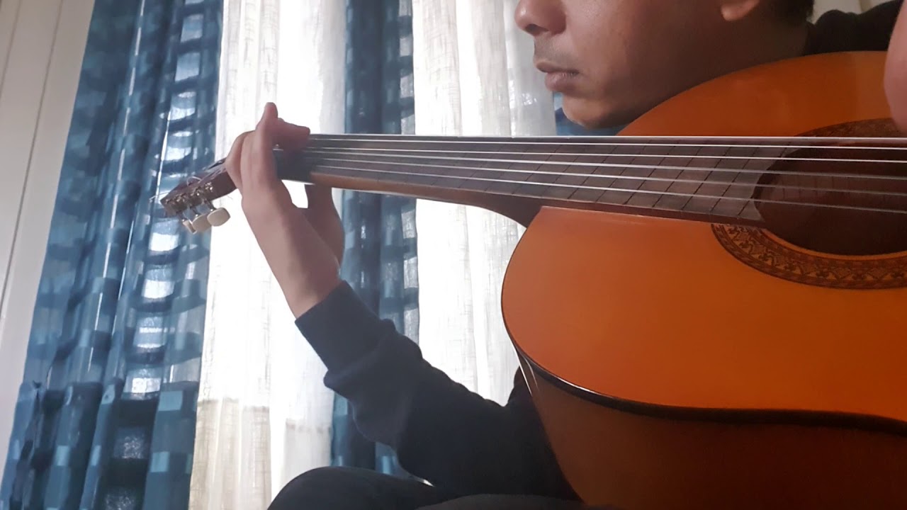 مقام الراست دو على الجيتار Arabic Rast C scale on a fretless guitar ...