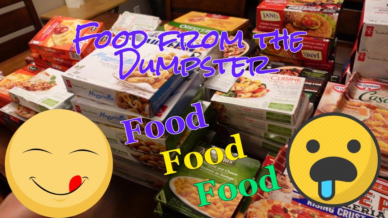 Dumpster Diving # Dumpster Full of foods...Whaaatt! - YouTube