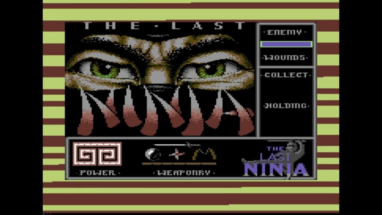 The Last Ninja loader C64 - Level 1: The Wastelands - Tape Loader Cyberload - System 3 - 1987 ...