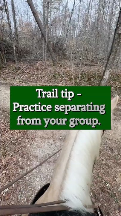 Trail Tip - Practice separating on the trail early. - YouTube