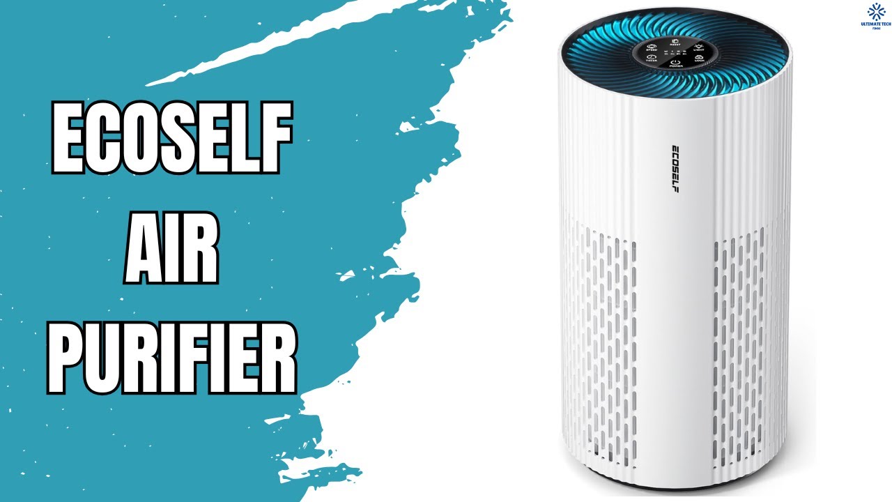 Air Purifier for Large Rooms, 360° Air Intake & HEPA Filtration, Quiet Sleep Mode, ECOSELF ...