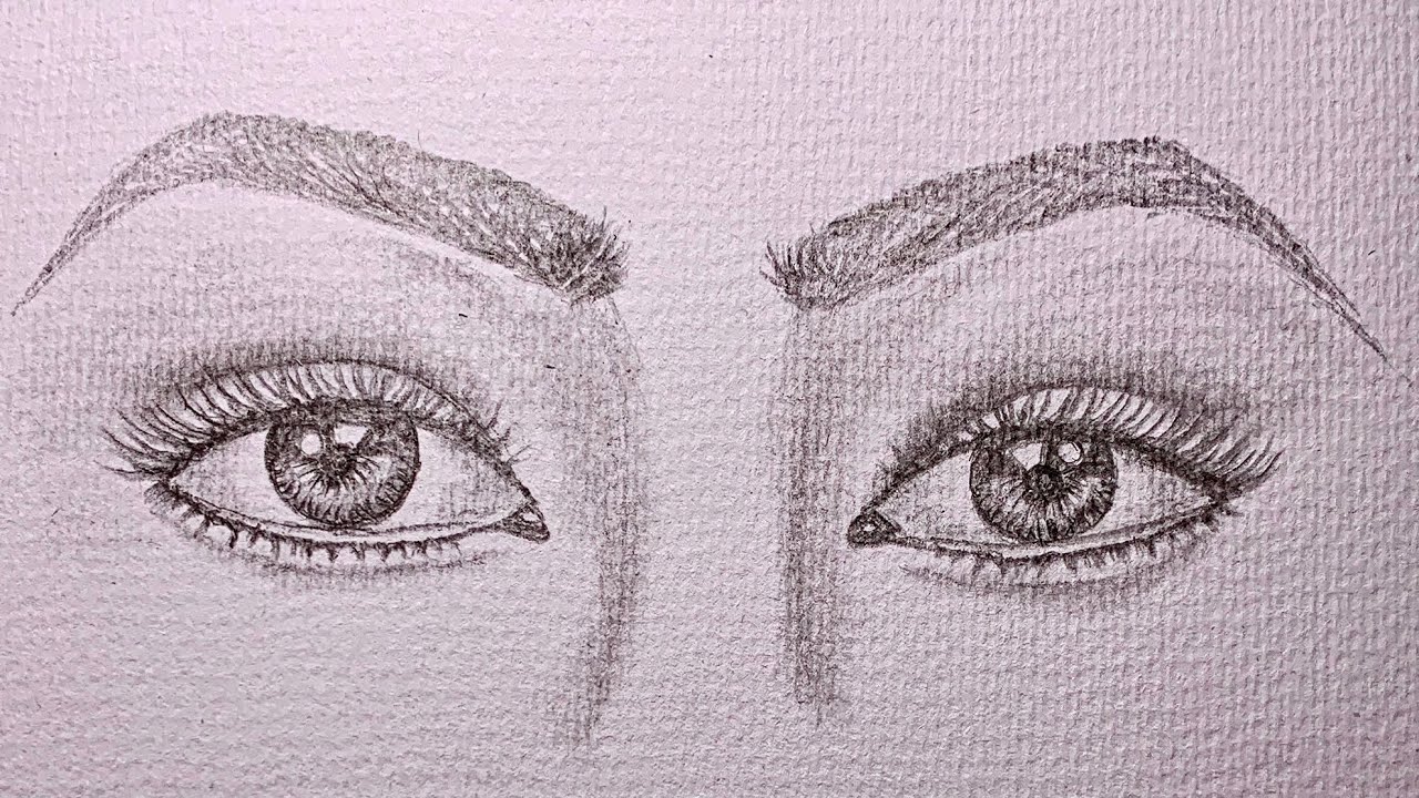 Both eyes Art step by step #eyeart #creativeart #easyart - YouTube
