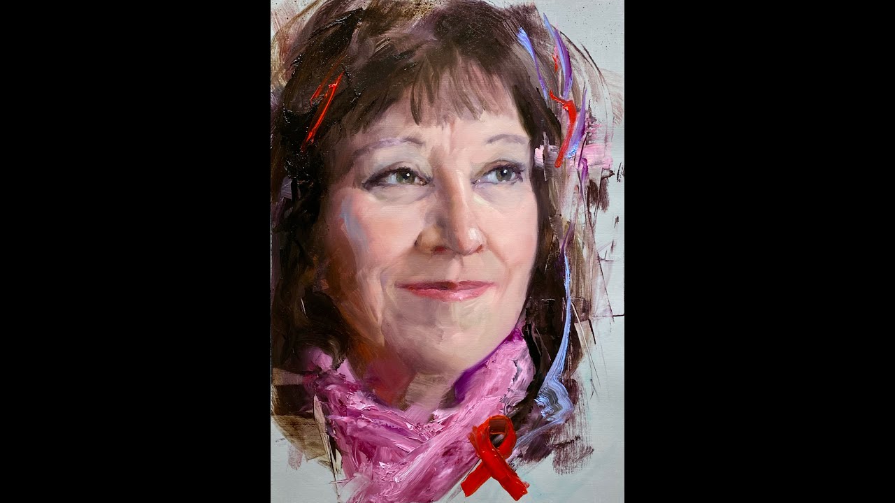 Jill Nalder (from UK Channel 4's “It’s a Sin”) Oil Portrait Time Lapse ...