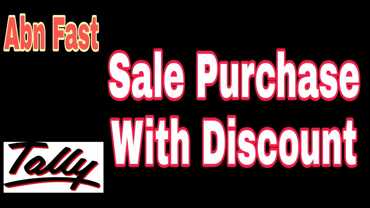 Sale Purchase With Discount And Separate Column Entry In Tally Erp 9 sale-purchase-with-discount-and-separate-column-entry-in-tally-erp-9