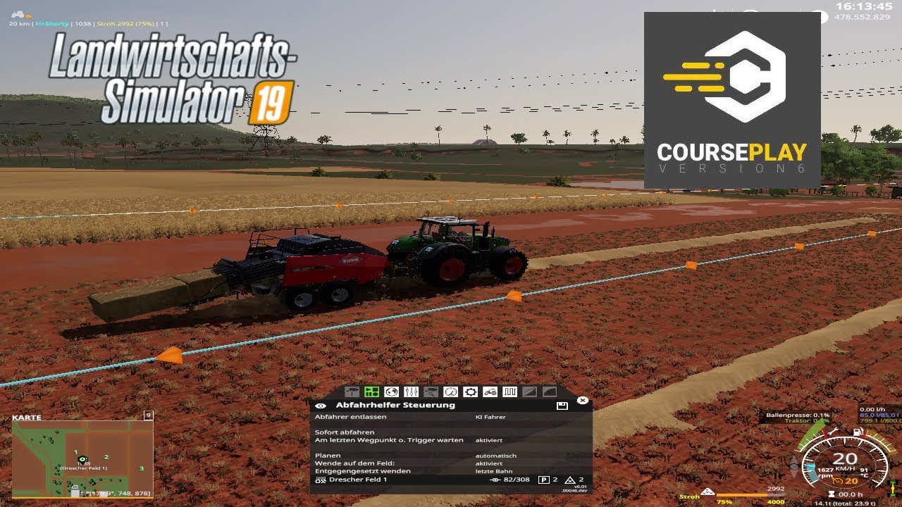 LS 19 Courseplay Tutorial #4 Ballenpresse & Ladewagen - YouTube