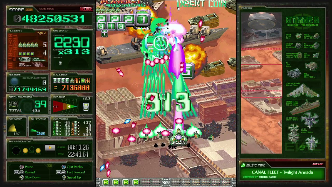 Ketsui Deathtiny Arcade Mode 1-All (Tiger Schwert) - YouTube