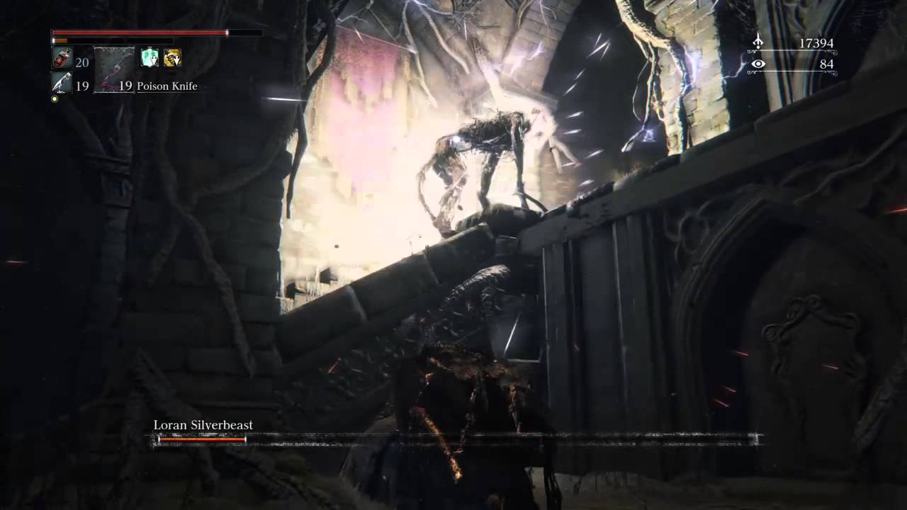 Bloodborne Loran Silverbeast boss fight - YouTube
