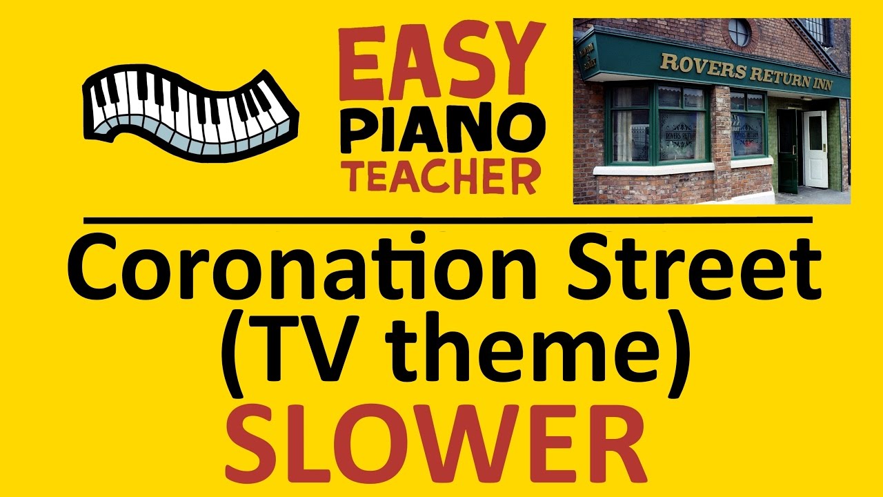 How to play Coronation Street (TV theme): EASY keyboard song! (SLOW ...