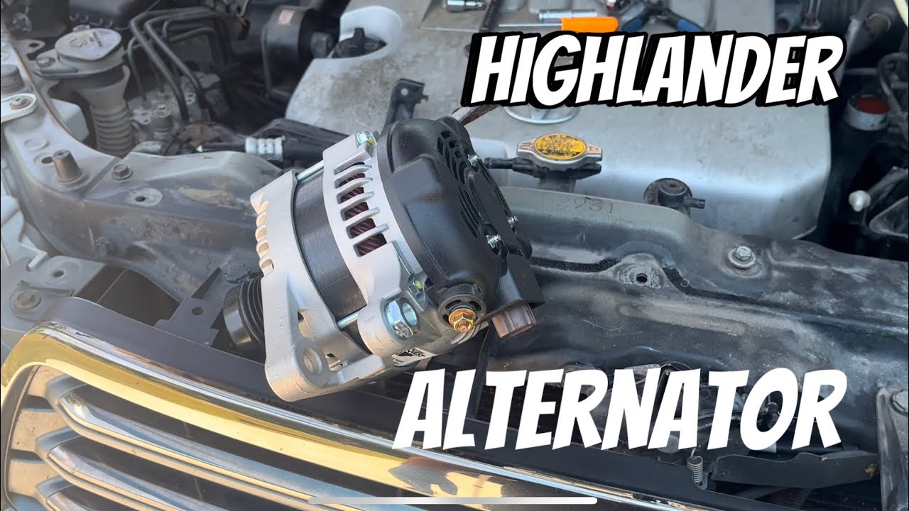 How to replace an alternator in a 2008-2013 Toyota Highlander 3.5l V6 ...