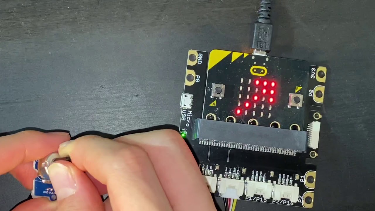 microbit Grove Rotary Demo - YouTube