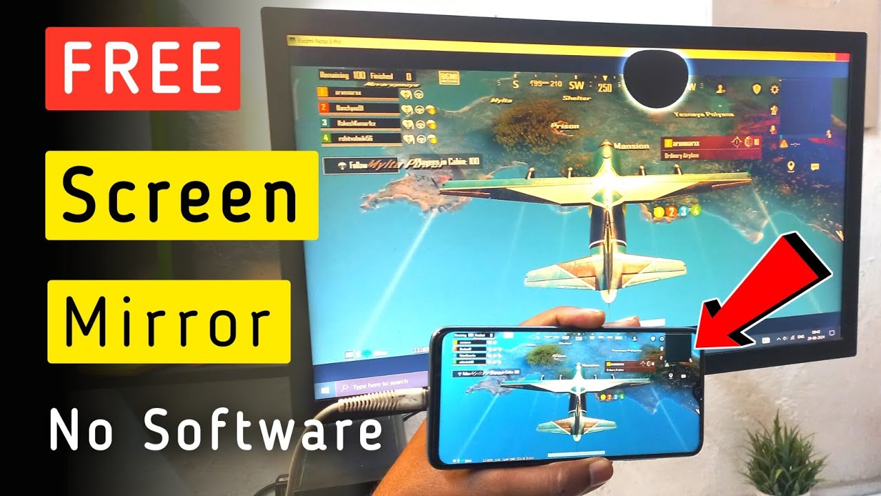 Screen Mirror Kaise Kare Mobile to PC Free | Phone to Computer Screen ...