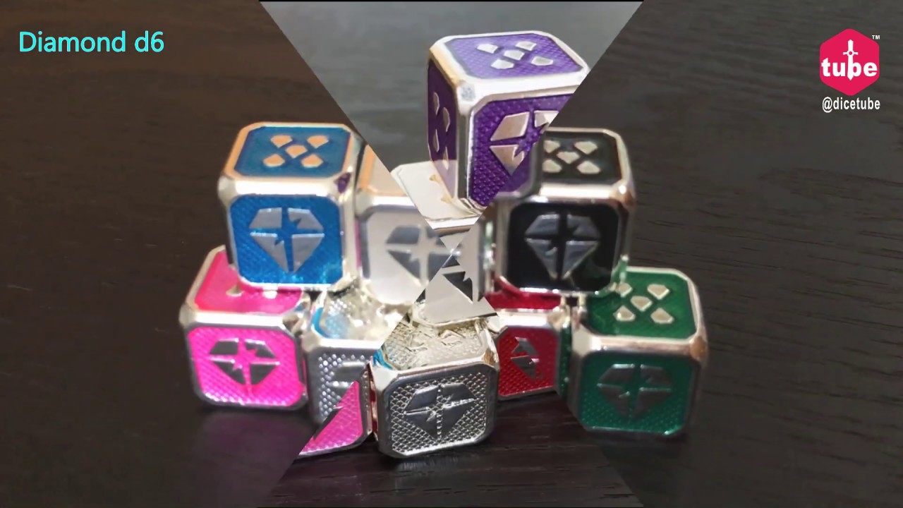 diamond d6 metal dice color design - YouTube