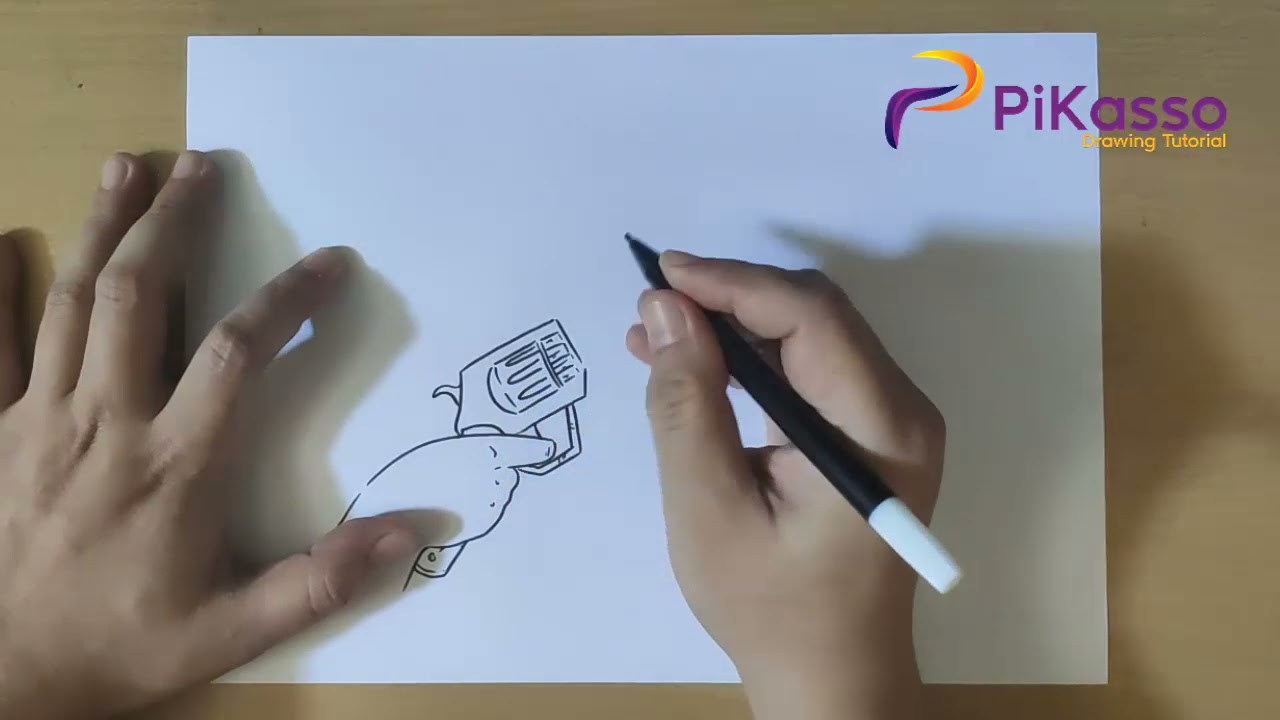How to Draw Anime Hand Holding Gun - YouTube