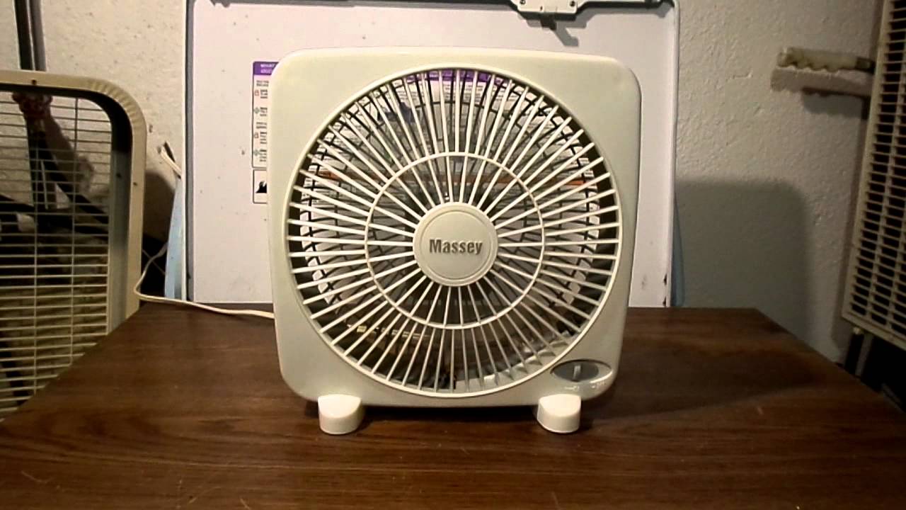 2009 Massey 9'' Box Fan Model MBF-909 (after cleaning) - YouTube