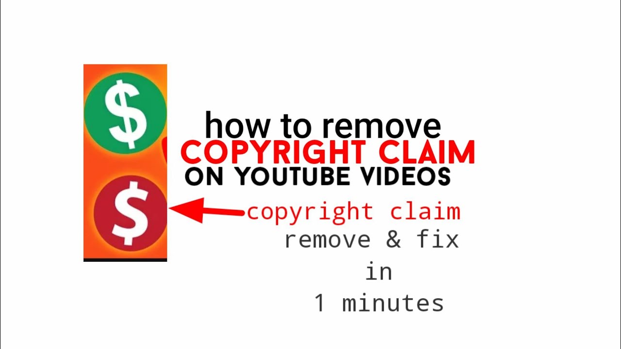 how to remove copyright claim on youtube videos/remove & fix in 1 ...