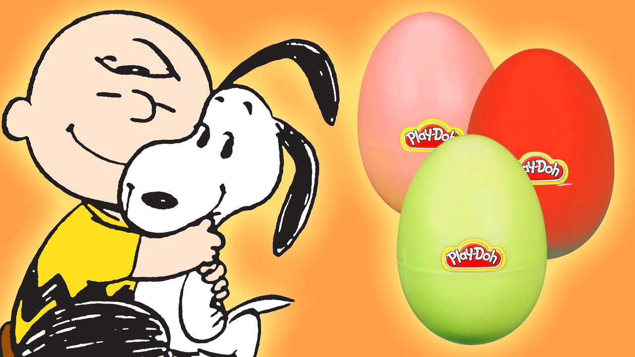 Play Doh Surprise Eggs with SNOOPY and Charlie Brown | Играть Doh ...