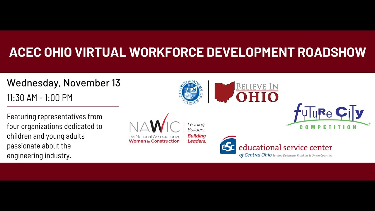 ACEC Ohio Virtual Workforce Development Roadshow - YouTube