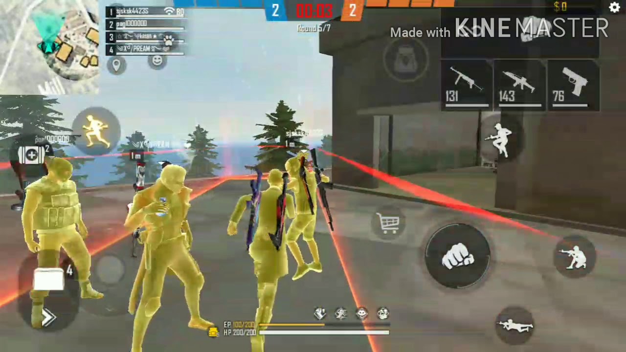 I met a real hacker with very fast sprinting speed and reloading speed ...
