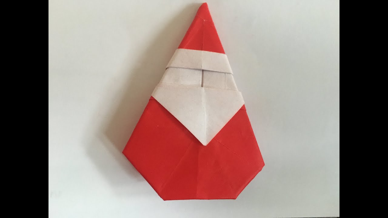 Cute Origami Santa - YouTube