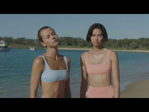 BONDI BORN | ARIA TOP IN CORNFLOWER AND PEACH