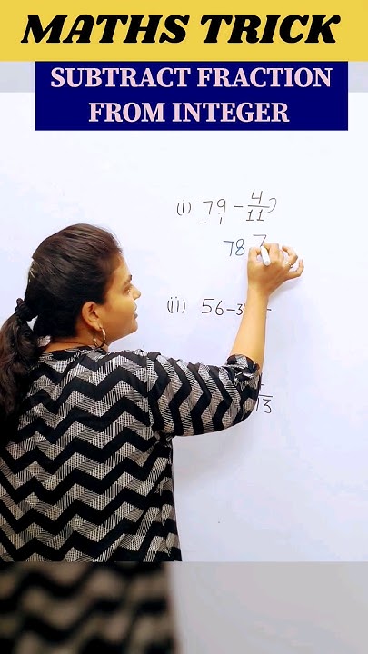 INTEGER FRACTION TRICK| SUBTRACT FRACTION FROM INTEGER|MATHS TRICK #mathshorts #shorts # ...