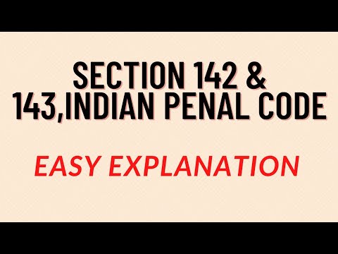 Section 142 & 143, IPC - YouTube