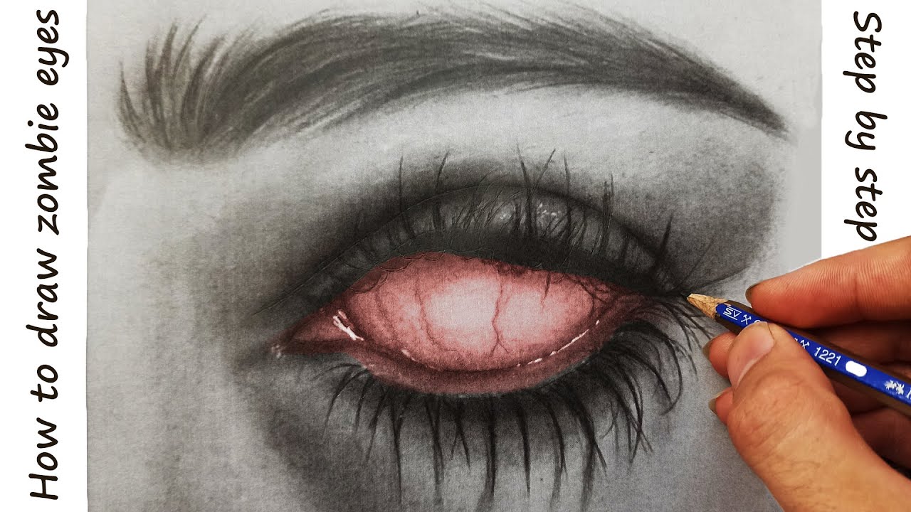 How to draw a zombie eye/ Step by step - YouTube