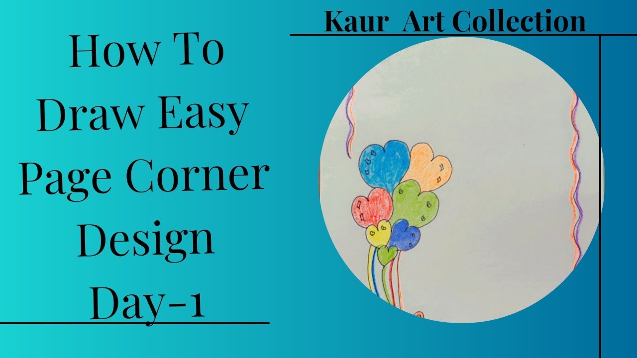 How to Draw Easy Page Corner Design Day-1️⃣| Very Easy Design for ...