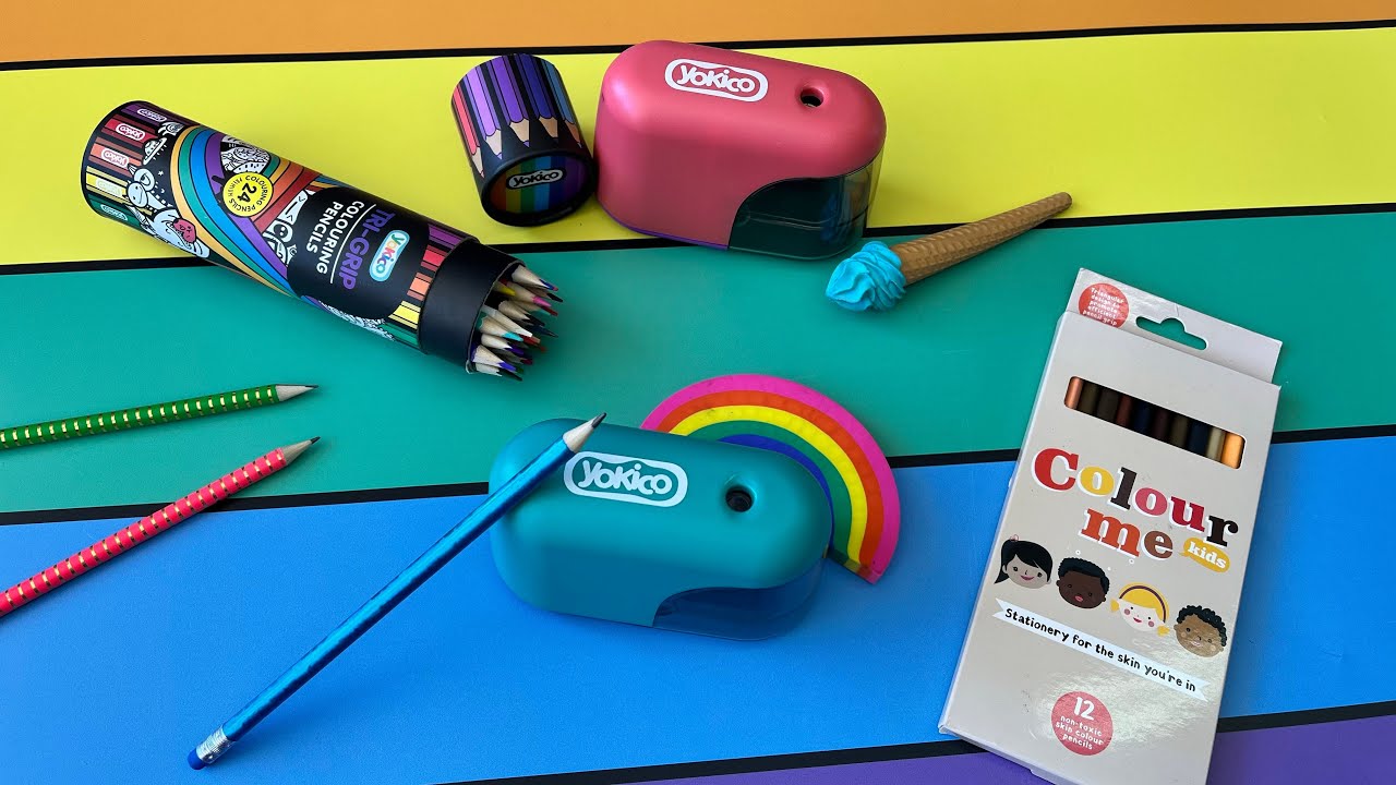 Yokico Electric Light-up Sharpener - YouTube