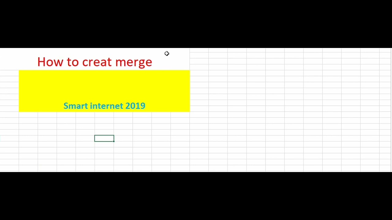 How to create merge in Microsoft Excel - YouTube
