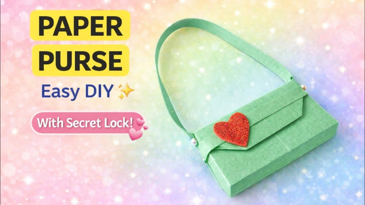 How to make paper bag/Cute paper purse/Easy paper purse/Easy paper bag ...