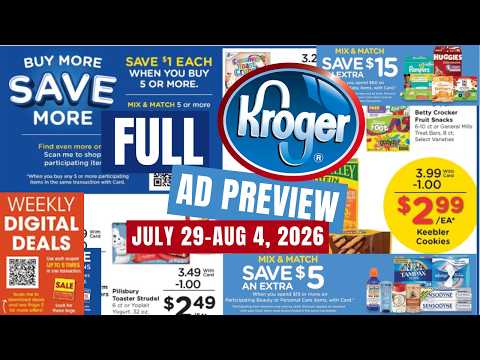 NEUER MEGA-SALE: Vollständige Kroger-Angebotsvorschau für den 29.07.–04.08. | Beauty-Event, Baby-...