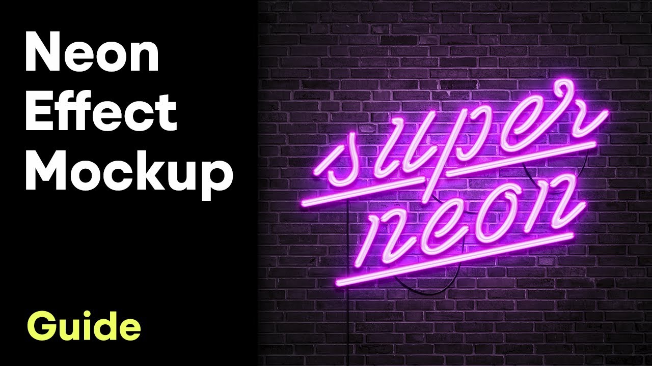 Neon Effect Mockup Guide - YouTube