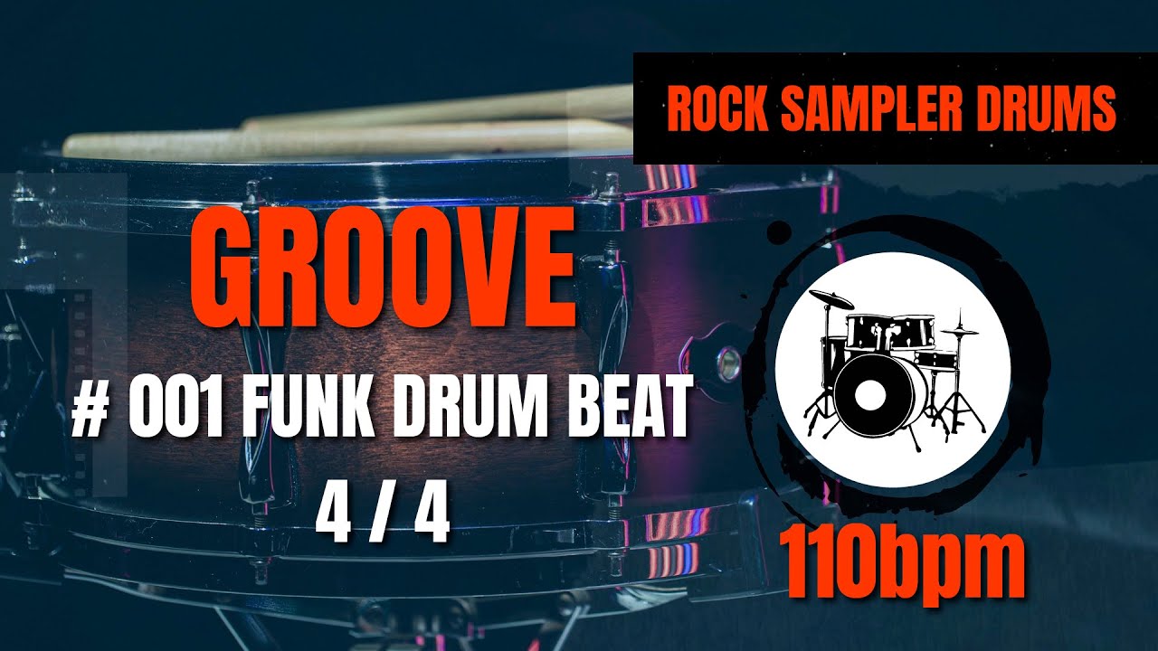Funk Grooves 4/4 #001 - 110 BPM (DRUM TRACK)🥁 - YouTube