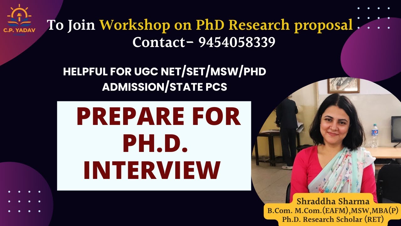 How To Prepare for Ph.D. Interview || UGC NET JRF || 2024-2025 || With Shraddha Sharma - YouTube