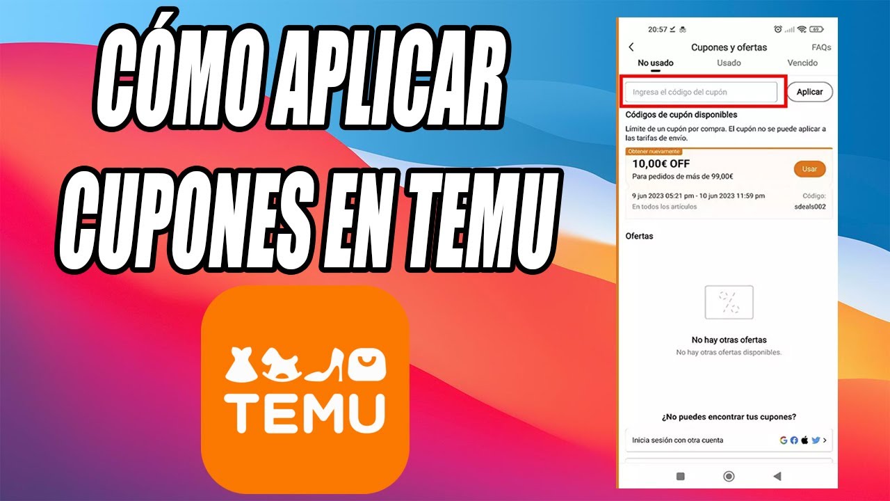Cómo APLICAR CUPONES en Temu | CUPONES de DESCUENTO en Temu - YouTube