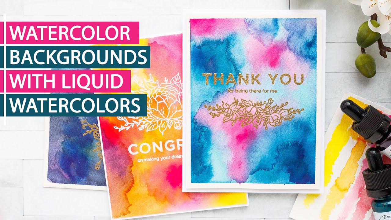 Watercolor Backgrounds with Liquid Watercolors - YouTube