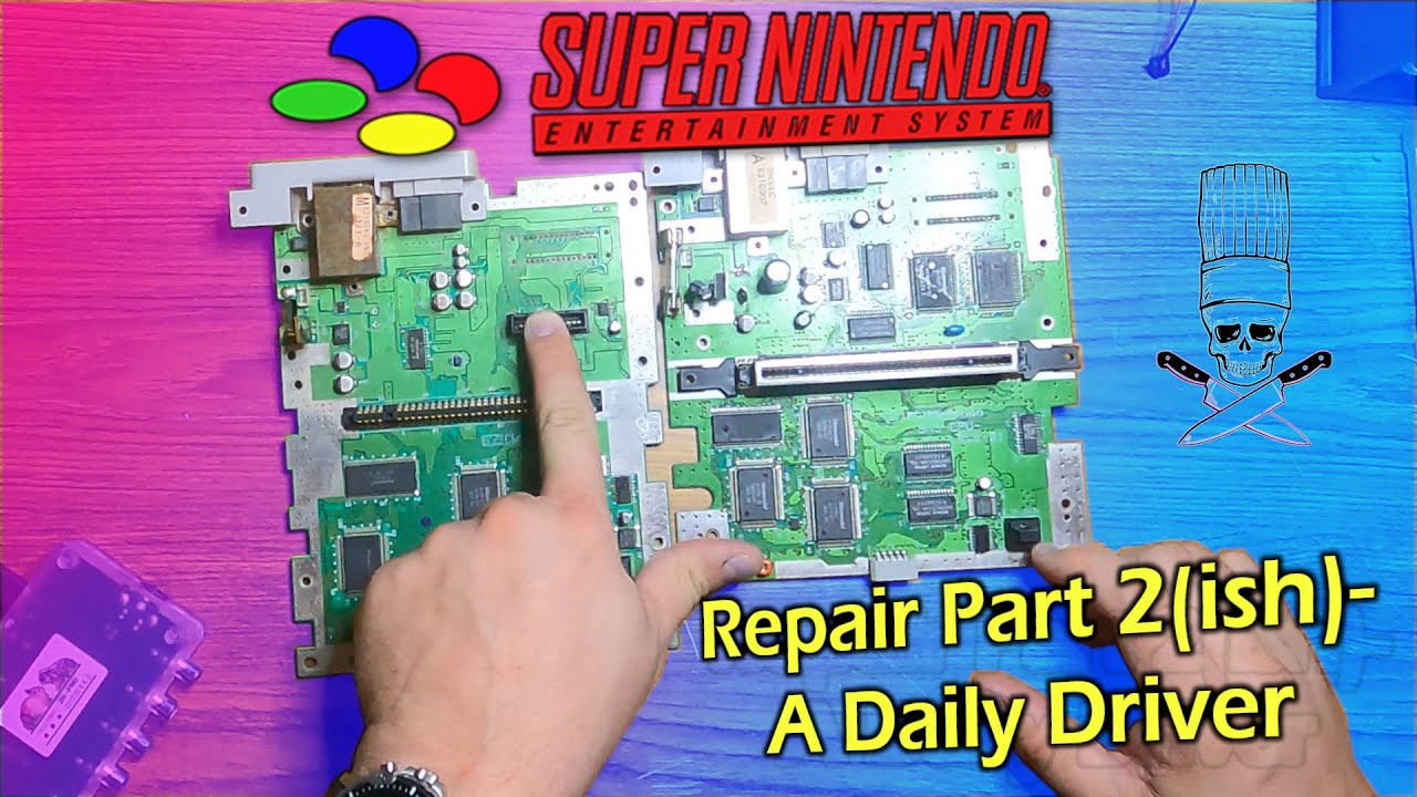 SNES Repair(ish) #2 - Retrobright and a brain transplant... - YouTube
