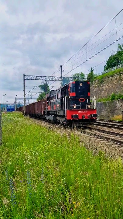Manewry Koziołka T448p-122 Cargounit/Omniloko z ładownym składem w Kłodzku Głównym #train # ...