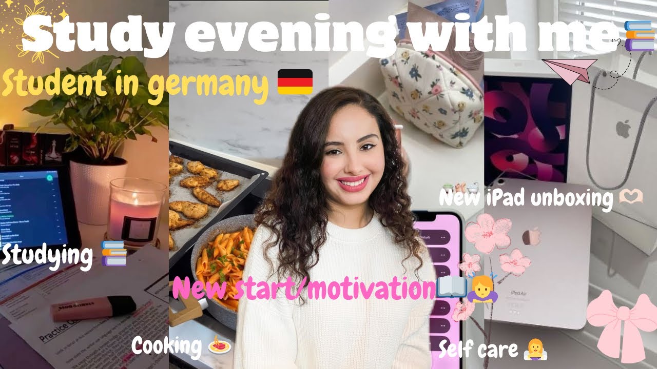 Study Evening Vibes|Unboxing the New iPad!📦 Focused, Calm, and Cozy 🫶🏻🍝 ...